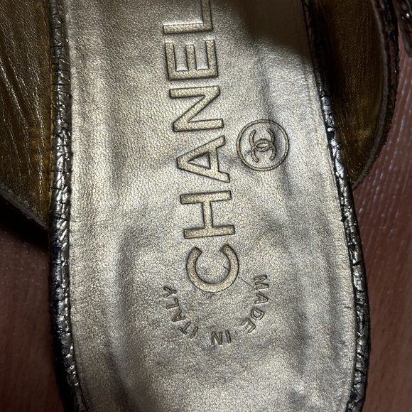 CHANEL | Shoes | Chanel Chain Slides | Poshmark